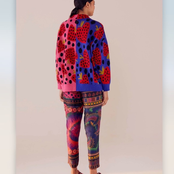 FARM Rio | Sweaters | Farm Rio Mixed Maxi Heartberry Collar Cardigan ...